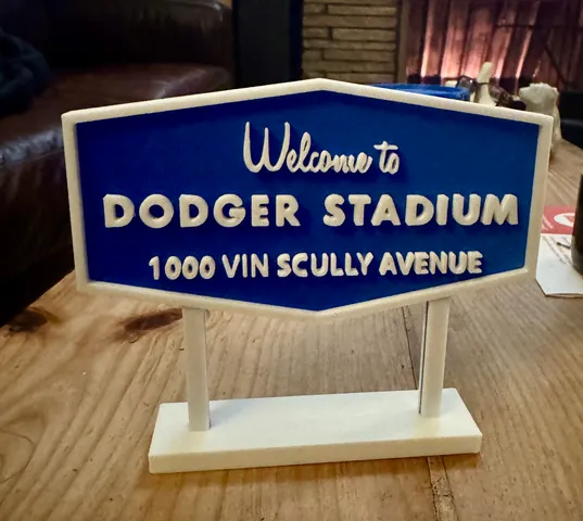 Dodger Stadium Sign by Euclid Do It | Download free STL model ...