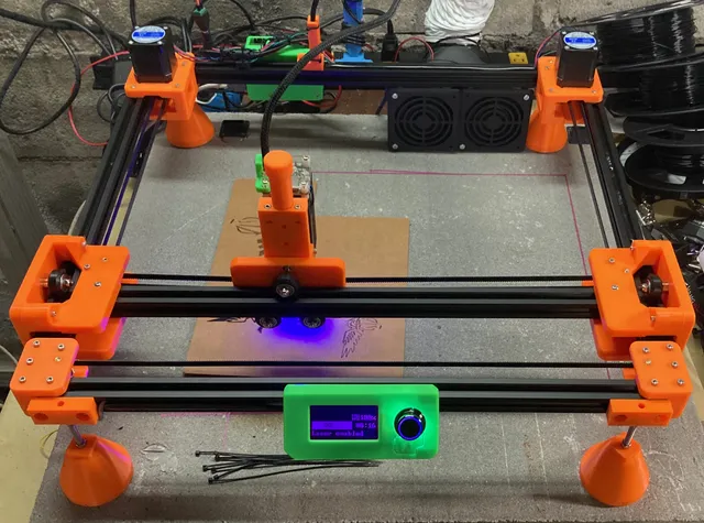 Make of EZengrave coreXY Laser Engraver/Motion System by Zachary Bedell ...