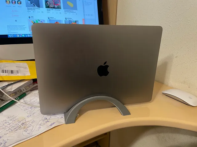 Macbook 13 m1 vertical stand (pro/air) by D I | Download free STL model ...