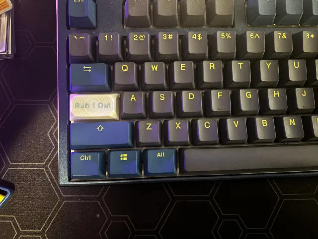 Make of Complete Cherry MX stem keycap set optimized for 3D printing ...