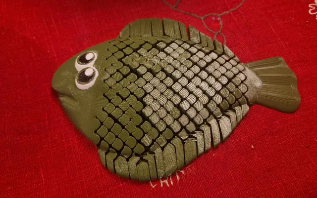 Floppy Flounder - Articulated Flexi Fish by Bearded Printer | Download ...