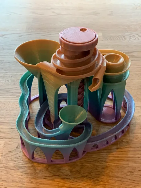 Make of The Cyclone: triple lift, triple track marble machine by ...