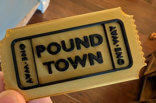 Pound Town Ticket - Valentine or Anniversary gift - One Way Ticket by ...