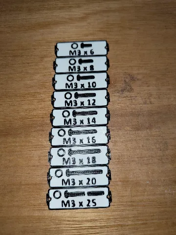 Gridfinity Bin Labels M3 Hex Button Head Screws by Afritsch | Download free STL model ...