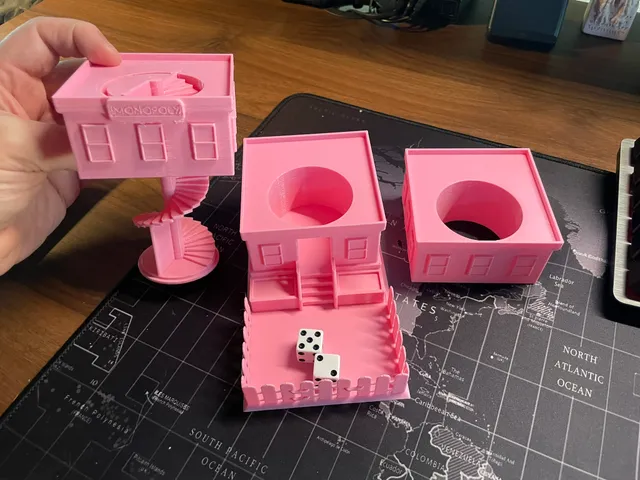 Make of Monopoly dice tower by smdollins | Download free STL model ...