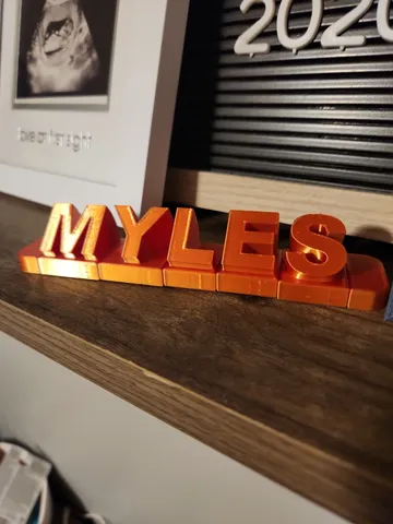 3D Name from letters - Standard font by LayerModels | Download free STL ...