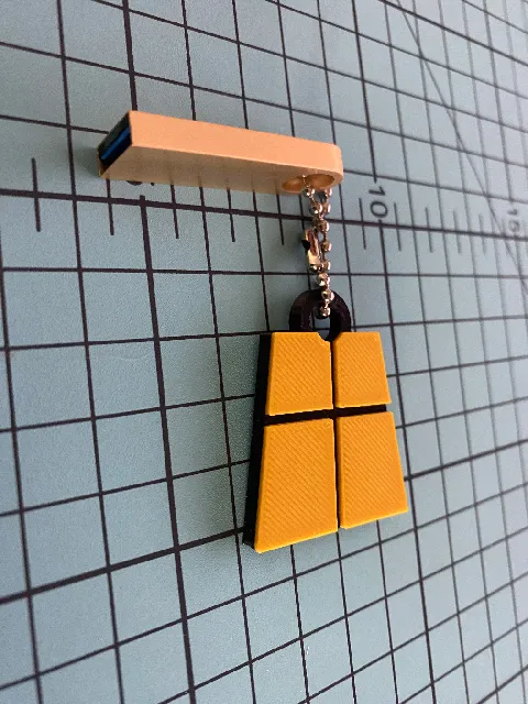 Make of Windows 10 logo keychain by DavidB. | Download free STL model ...