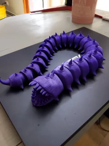 Purple Worm Articulated by MZ4250 | Download free STL model ...
