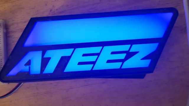 Ateez light sign by shelm | Download free STL model | Printables.com