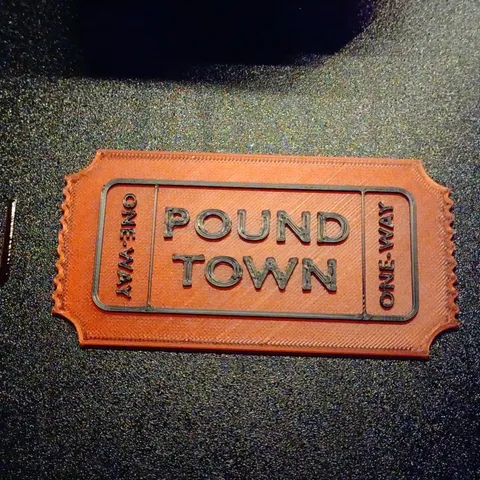 Pound Town Ticket - Valentine or Anniversary gift - One Way Ticket by ...