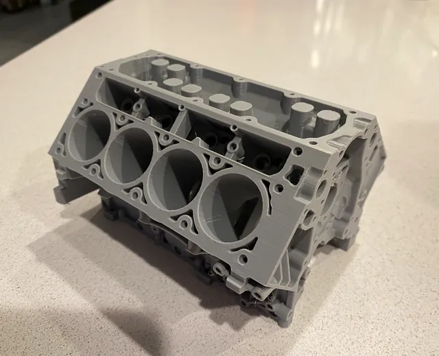 Make of V-8 Engine Block by yapiodesign | Download free STL model ...