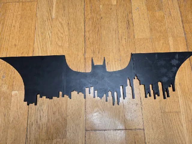 Batman and Gotham City Skyline - Wall Art by AlexT | Download free STL ...