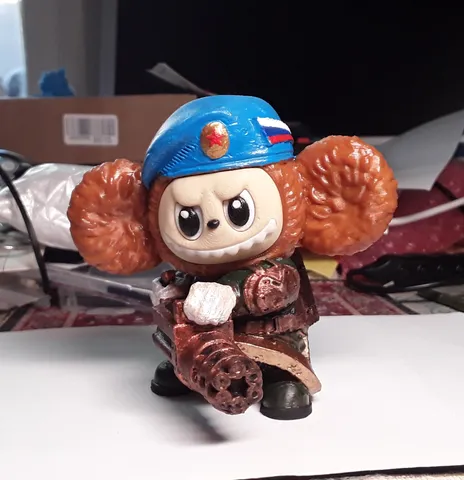 Laburator - Сheburashka Labubu with a minigun by Mikhail Riabov ...