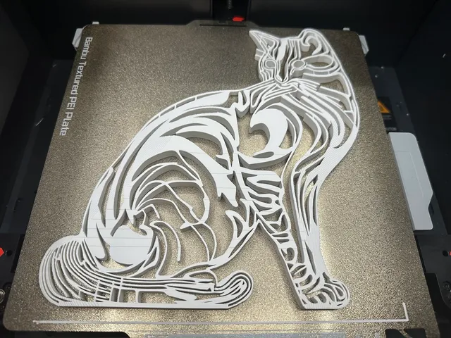 Wireframe Cat Sculpture by 3DPrintable | Download free STL model ...