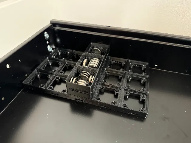 Make of CRxxxx Button Cell Battery Holders (Gridfinity, Stackable, Labelled) by Master2386 ...