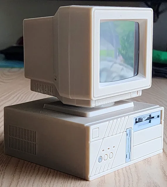 Make of Retro Desktop PC Raspberry Pi case V2 by Unicorn3D | Download ...