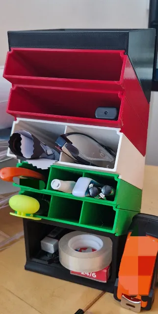 Make of Modular Stackable Office Desk Organizer by F3Drid | Download ...