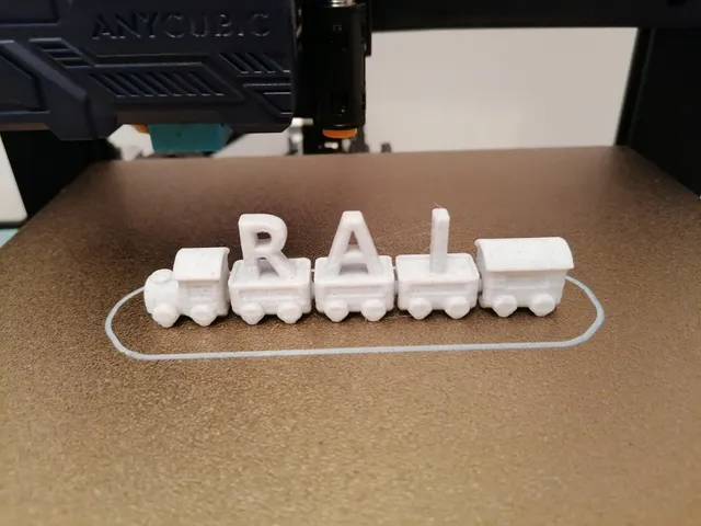 Customizable Alphabet Train by Idea Prints | Download free STL model ...