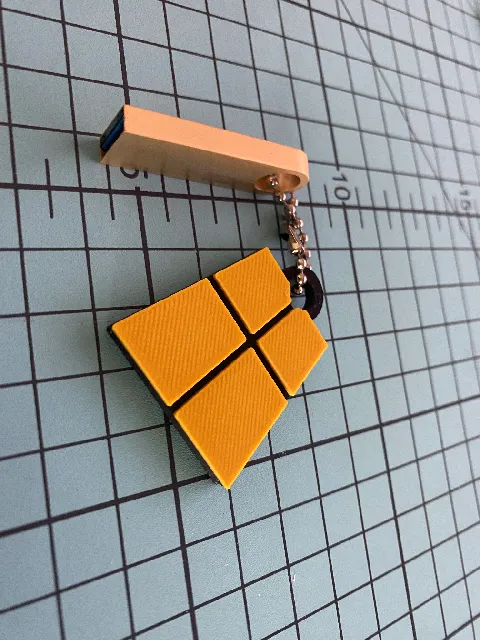 Make of Windows 10 logo keychain by DavidB. | Download free STL model ...