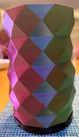 Low Poly LED Vase Lamp with Bambu Lab Led Kit by Mi Ke | Download free ...