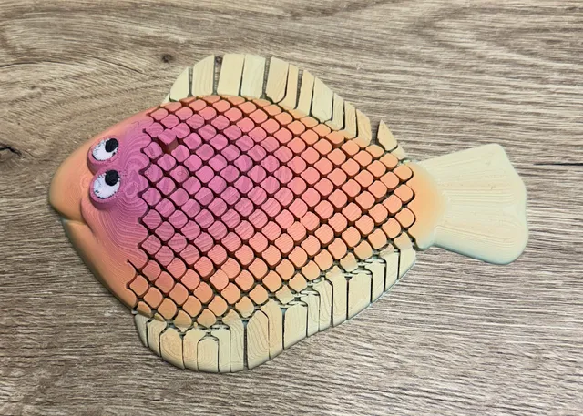 Floppy Flounder - Articulated Flexi Fish by Bearded Printer | Download ...