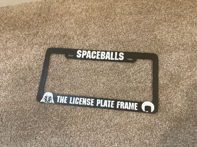 Spaceballs, The License Plate Frame, two piece version by Printercat64 ...