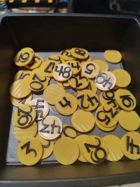 Make of Counter Tokens - Numbers 1-50 by Drakorex | Download free STL ...