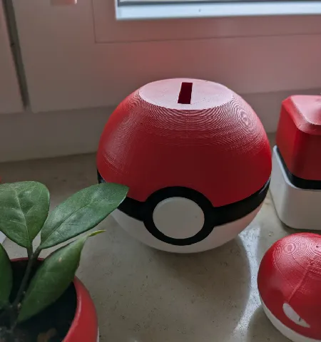 Pokeball/Premier ball Piggy Bank by 3D Gene Designs | Download free STL ...