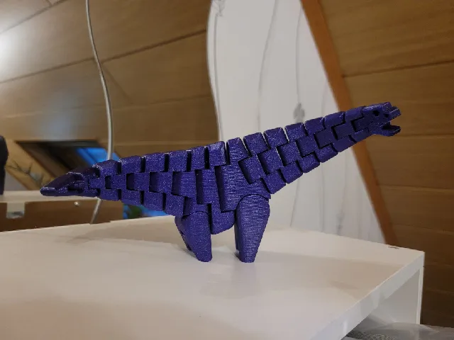 FlexiDinos Ginko the flexi Brachiosaurus print in place articulated dinosaur - Free version by ...