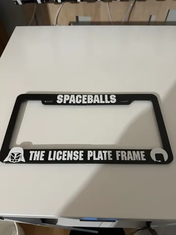 Spaceballs, The License Plate Frame, two piece version by Printercat64 ...