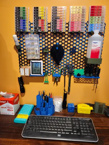 Honeycomb Storage Wall Isopropyl Alcohol Bottle Holder by brad.b3 | Download free STL model ...