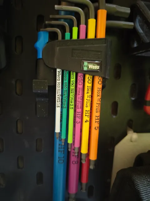 Make of IKEA Skadis - Hex key holder / Držák na inbusy Wera by ...