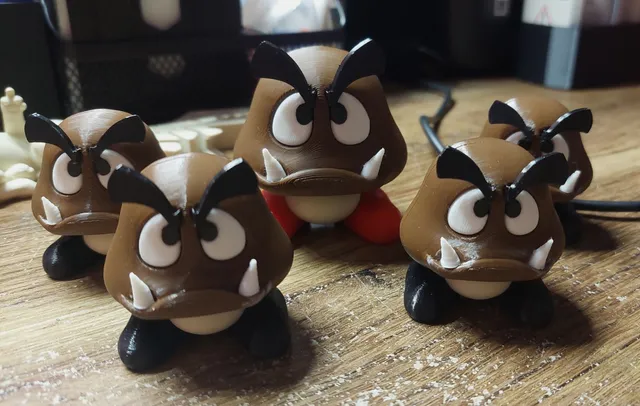 Paper Goomba – Multi Part by PLA-N-PA | Download free STL model ...