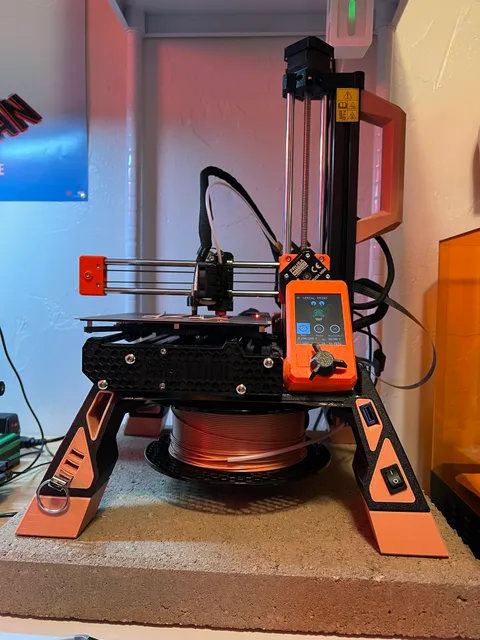 Make of Prusa MINI base leg extensions and spoolholder by Speldoh ...
