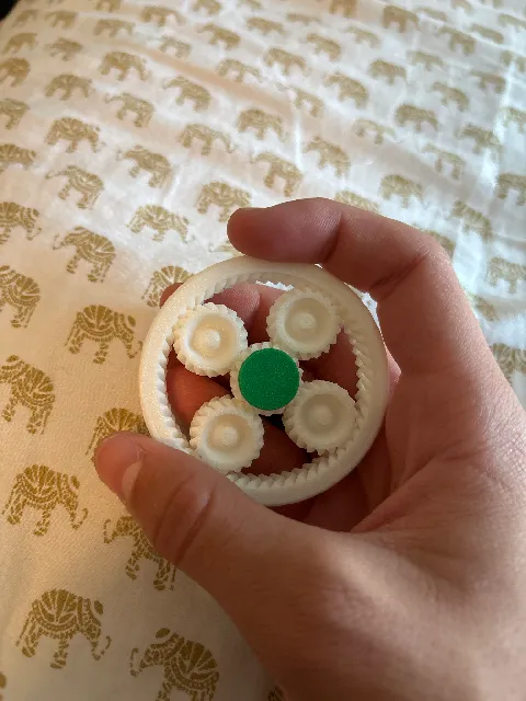 Make of Planetary Gears Fidget Spinner - Double Helix, Print In Place ...