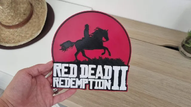 Placa Red Dead Redemption 2 RDR2 by DaniSC | Download free STL model ...