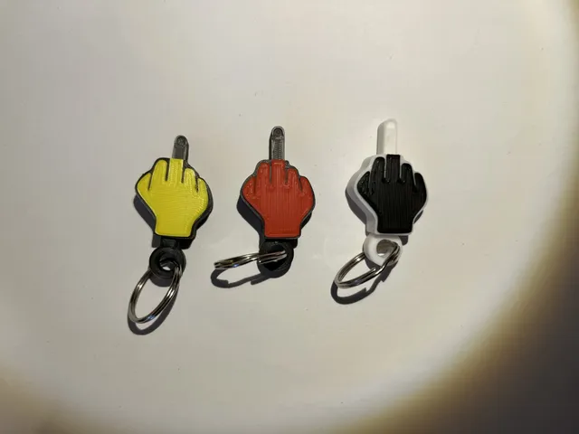 Make of Mini Flip Middle Finger Keychain by KearonH | Download free STL ...