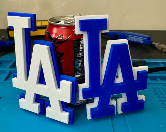 Make of LA Dodgers Logo Plaque by kochilin | Download free STL model ...