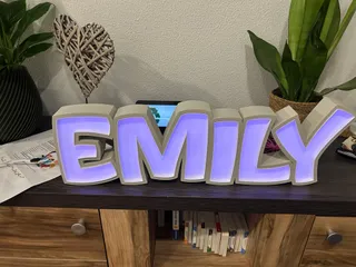 EMILY LED- Namenslampe (Name lamp) by Tomsen | Download free STL model ...