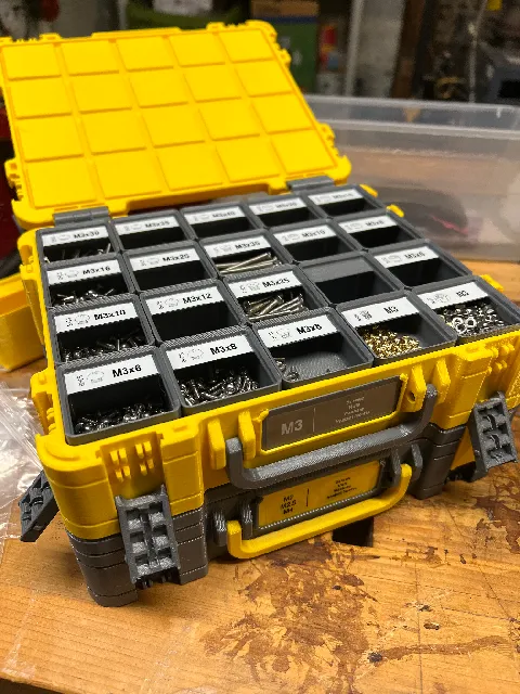 Make of Gridfinity Storage Box by Pred (now parametric) by Rick | Download free STL model ...