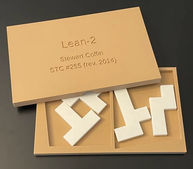 Make of Lean-2 - Tray-packing puzzle by Stewart Coffin (STC #255) by ...