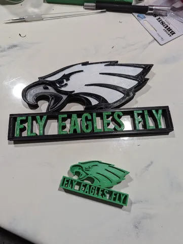 Fly Eagles Fly Sign by Steve15 | Download free STL model | Printables.com