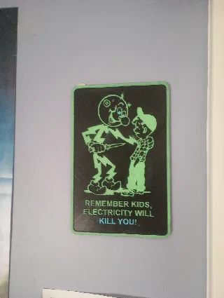 "Electricity will kill you" sign by JG | Download free STL model ...