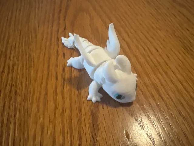 Make of Articulated Dragon Light Fury Cute Flexi by alyssabear2366 ...