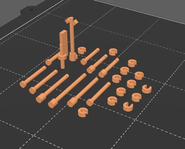 Printable M3 Bolt Replacement Rods With Clips by Fritz | Download free ...
