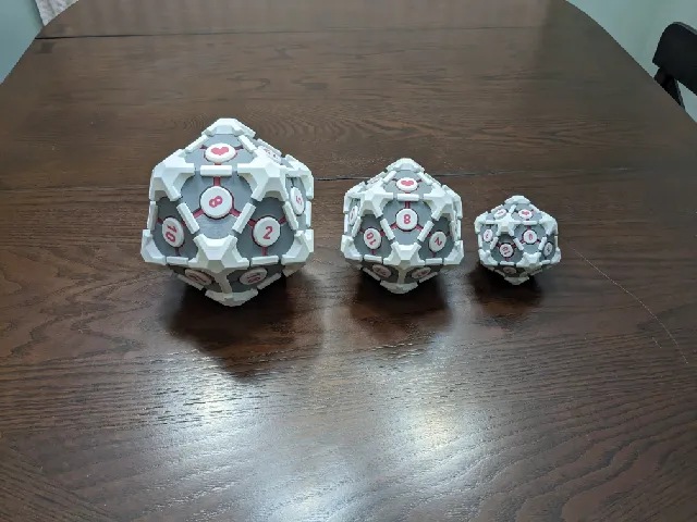 Make of D20 Companion Cube by PengLord | Download free STL model ...