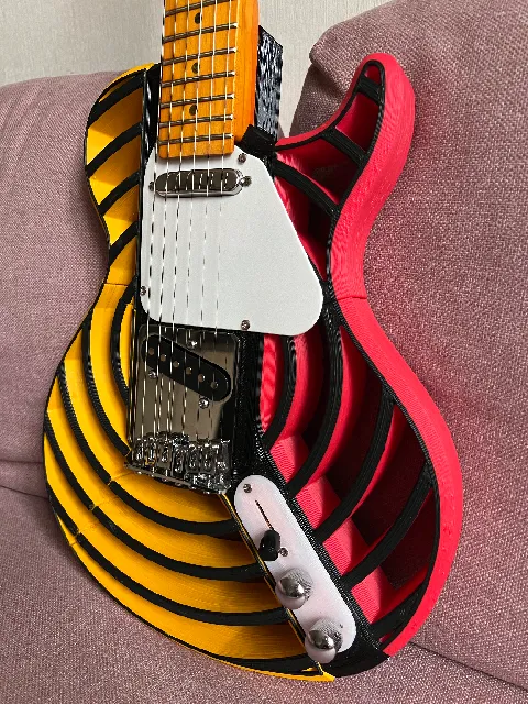 Make of Modulcaster - Les Paul - a modular 3D-printed guitar with ...