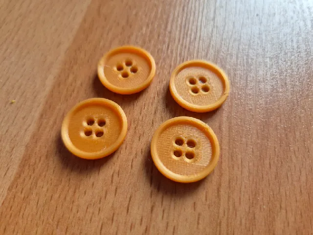 Button - Parametric customizable OpenSCAD (SCAD) clothes repair sewing ...