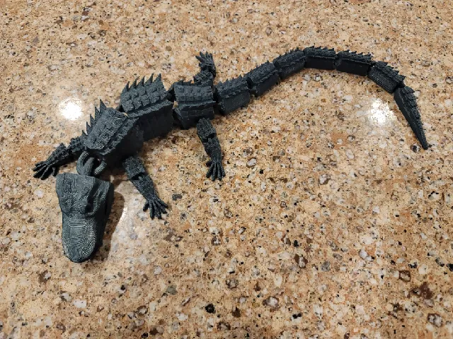 articulated alligator by shibafactory | Download free STL model ...