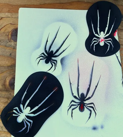 Spider stencil for airbrushing by Florin | Download free STL model ...